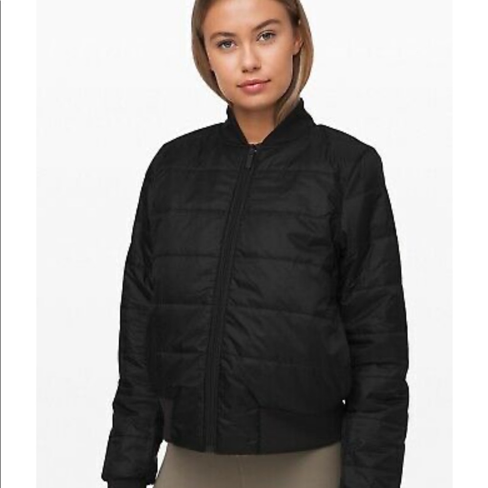 Lululemon Non-Stop Bomber Reversible Jacket Black - Gem